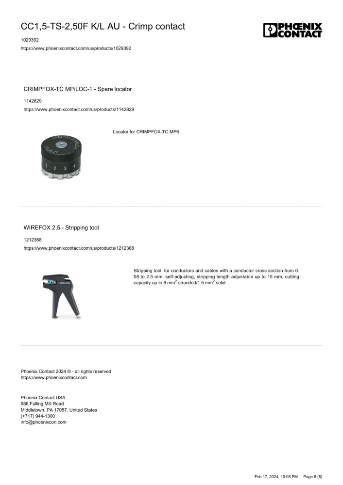 Phoenix Contact 1029392 technical document page 8