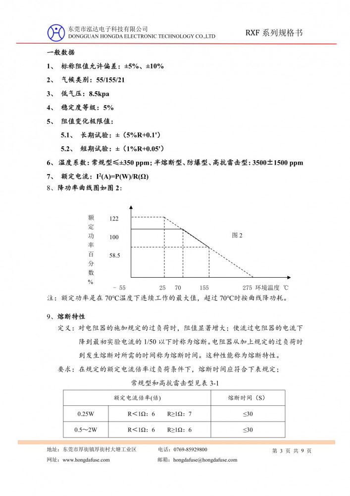 Hongda RXF datasheet page 3