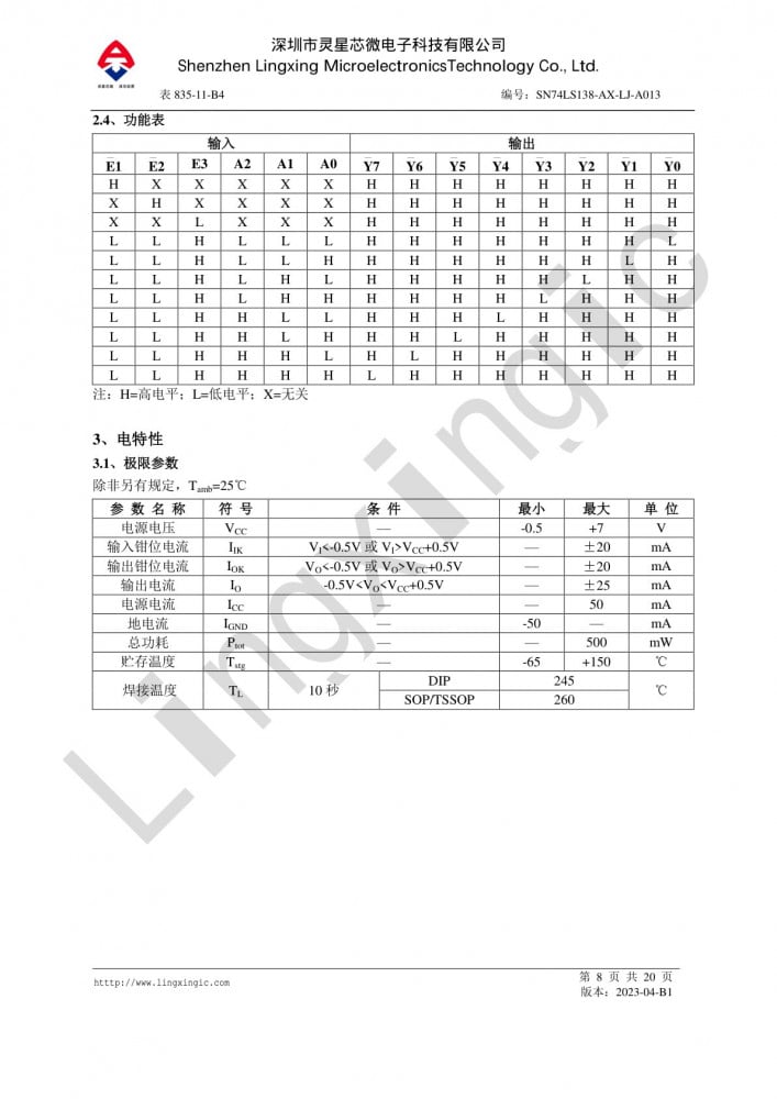 SN74LS138DR(LX) datasheet page 8