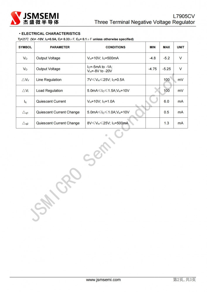 L7905CV-JSM datasheet page 2