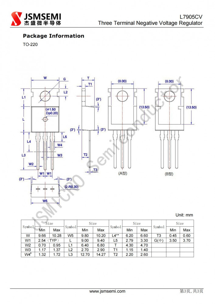 L7905CV-JSM datasheet page 3