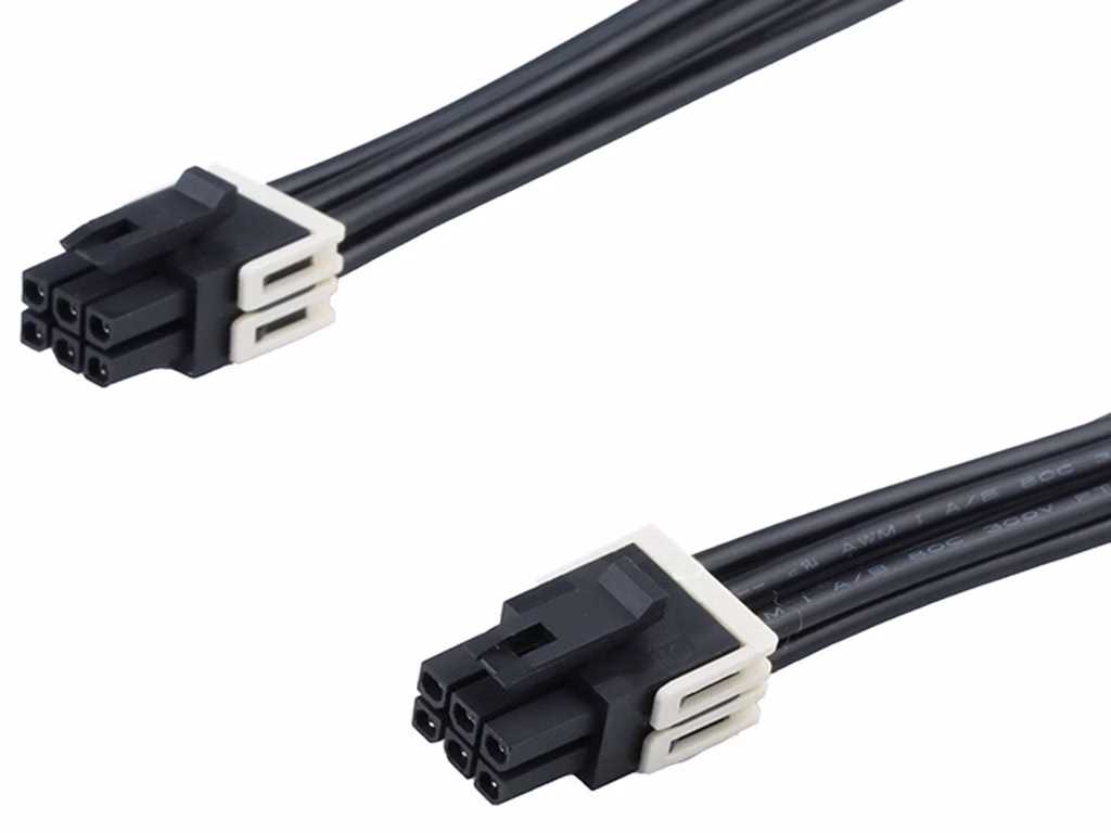 Micro-Fit+ Female-to-Micro-Fit+ Female Off-the-Shelf (OTS) Cable Assembly, Dual Row, 600.00mm Length, Tin (Sn) Plating, 16 AWG, 6 Circuits, Black for sale