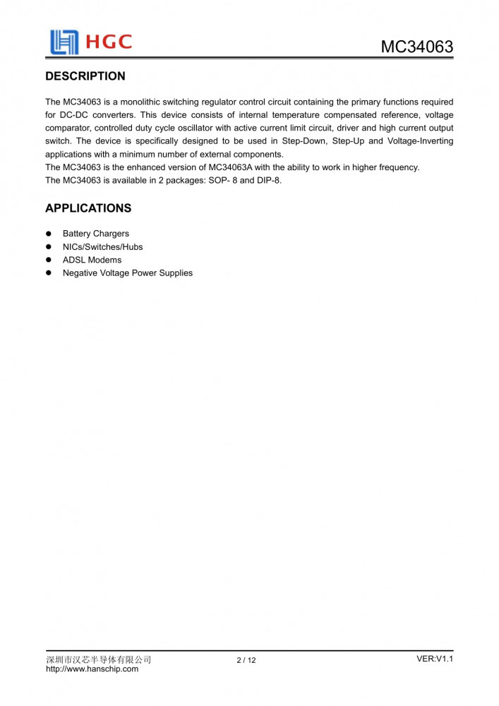 MC34063DRG datasheet page 2