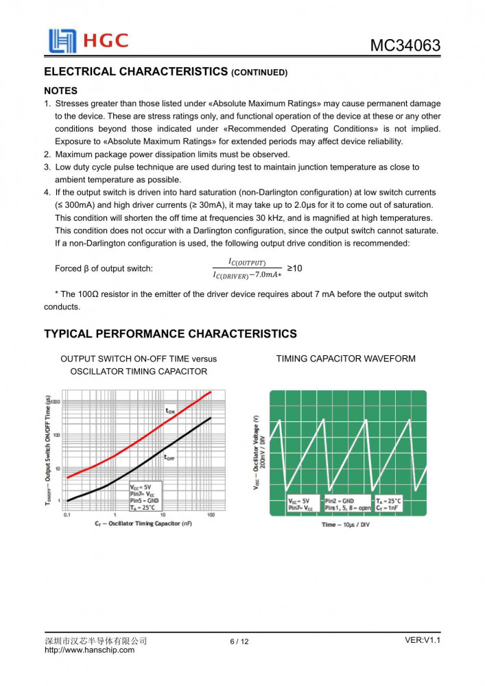 MC34063DRG datasheet page 6
