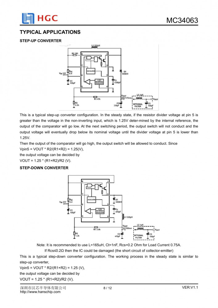 MC34063DRG datasheet page 8