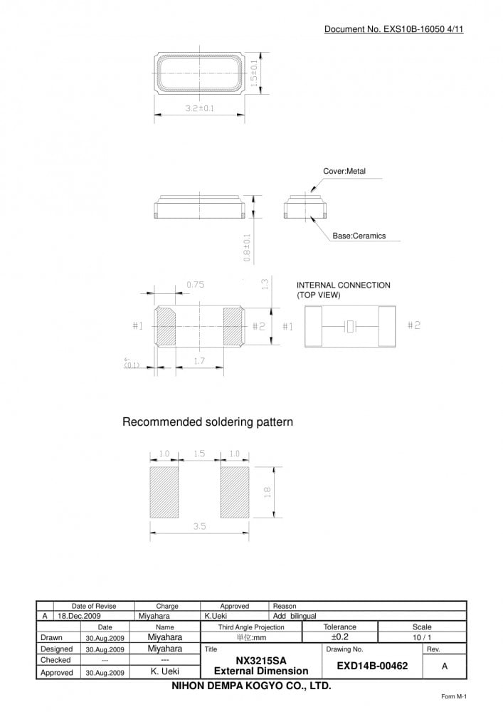 NX3215SA specification page 4