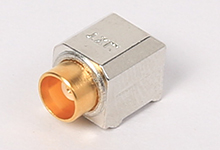 MCX Jack, Right-Angle, PCB Receptacle, Surface Mount, Die Cast Body with Brass Insert, 0.76µm Gold (Au) Plating, Tape and Reel, 50 Ohms for sale
