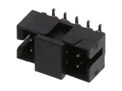 2.00mm Pitch, Milli-Grid PCB Header, Dual Row, Vertical, Surface Mount, Shrouded, 10 Circuits, 0.05µm Gold (Au) Plating, Dual Side Slots, Center Polarization, with Cap, Tube