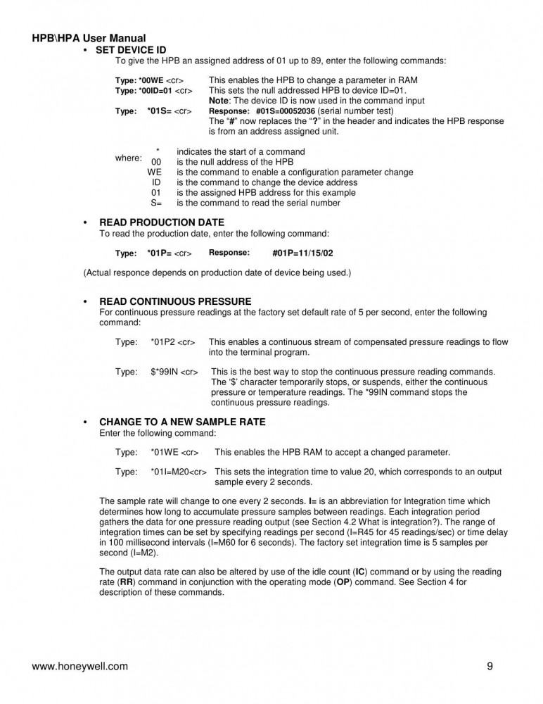 Honeywell HPA100R2DA manual page 9
