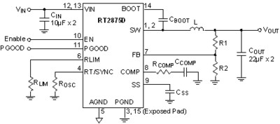 RT8287 - 3A, 21V 500kHz Synchronous Step-Down Converter