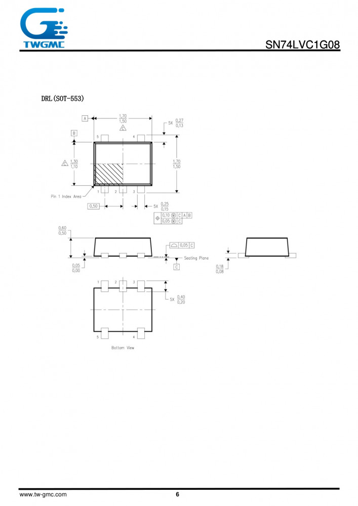 SN74LVC1G08DBVR datasheet page 6