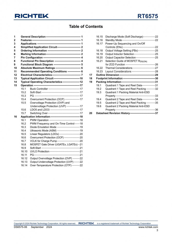 RT6575 datasheet page 3