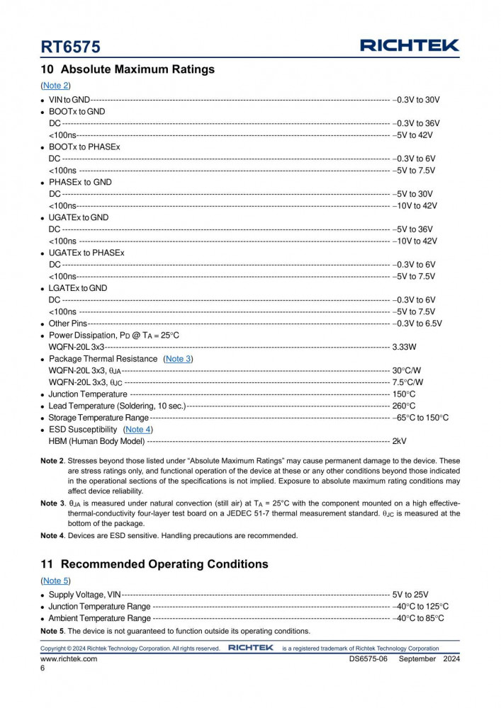 RT6575 datasheet page 6