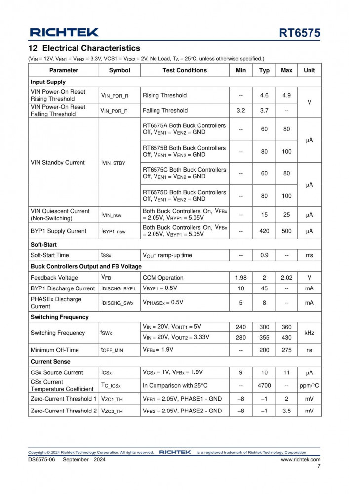 RT6575 datasheet page 7