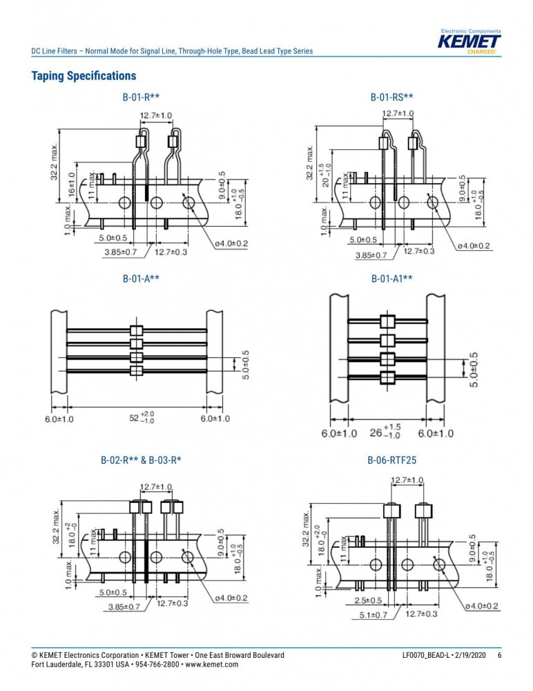 KEMET B-01-A datasheet page 6