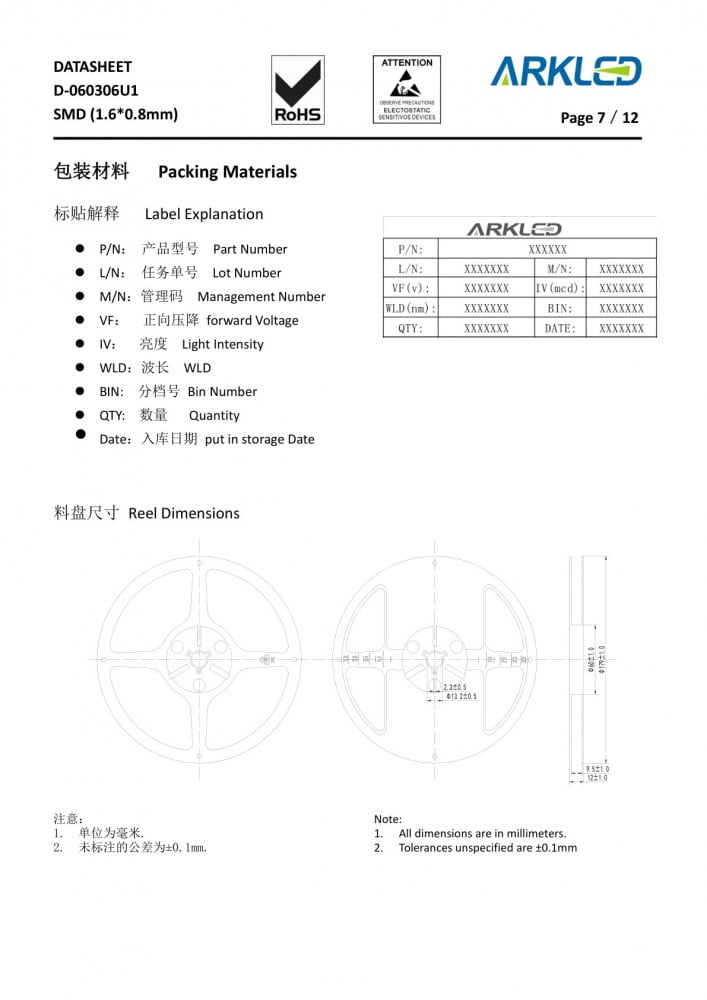 ARKLED datasheet page 7