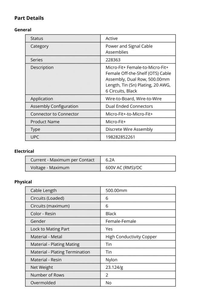 MOLEX 2283631064 technical document image, page 2