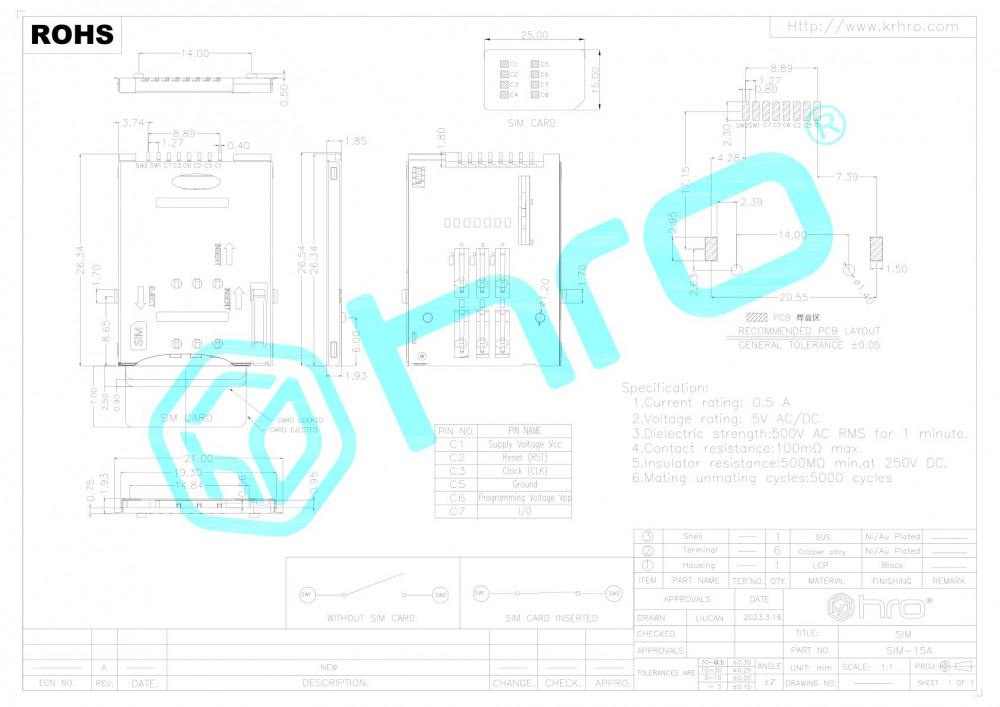 SIM-15A technical document preview