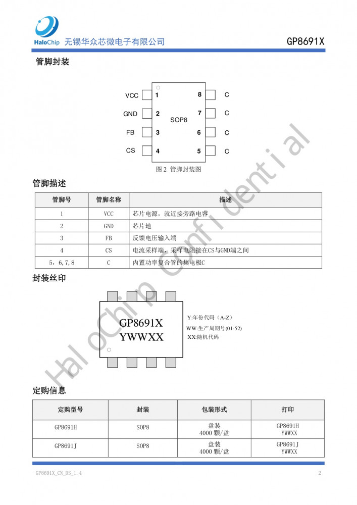 GP8691J datasheet page 2