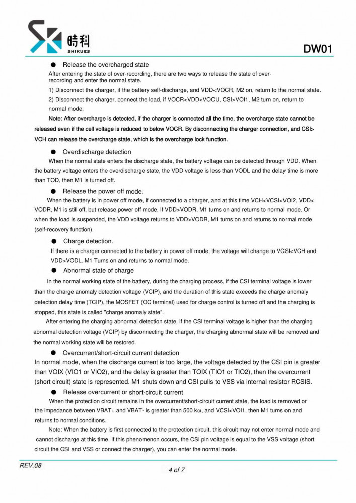 DW01 datasheet page 4