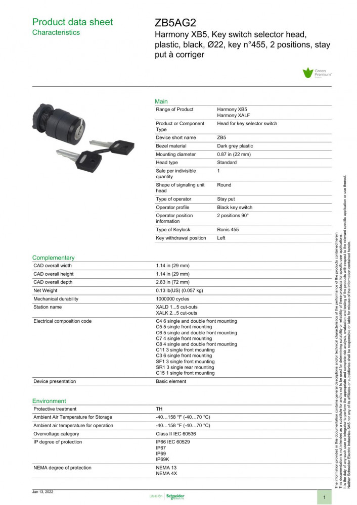 ZB5AG2 technical document page 1