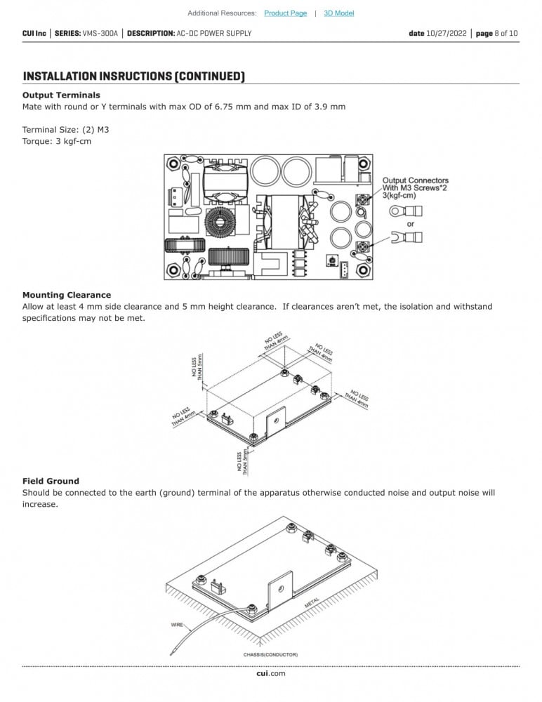 VMS-300A datasheet page 8