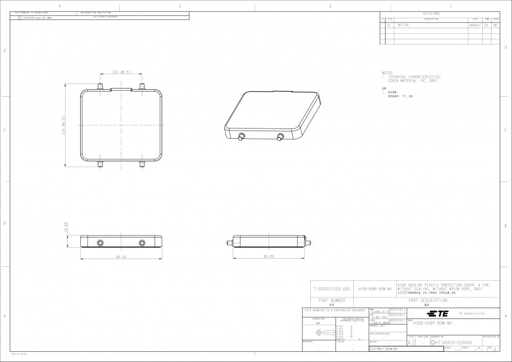 TE Connectivity H32B-KDBP-BOM-NA product drawing