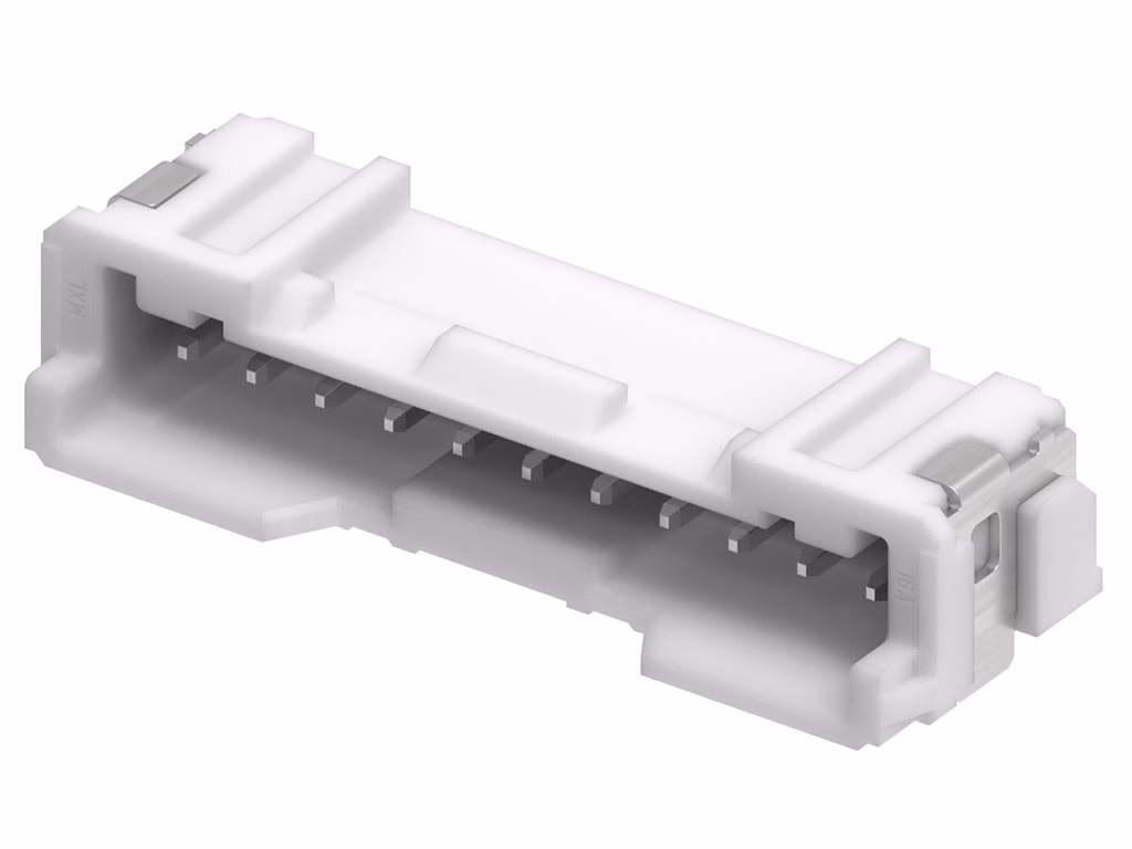 2.00mm Pitch, Micro-Lock Plus PCB Header, Single Row, Right-Angle, Surface Mount, 0.10µm Gold Plating, Positive Lock, 11 Circuits, Low-Halogen, Natural (White)