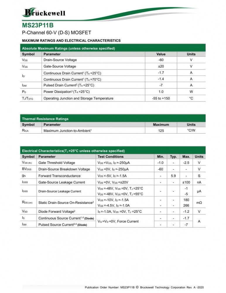 MS23P11B datasheet page 2