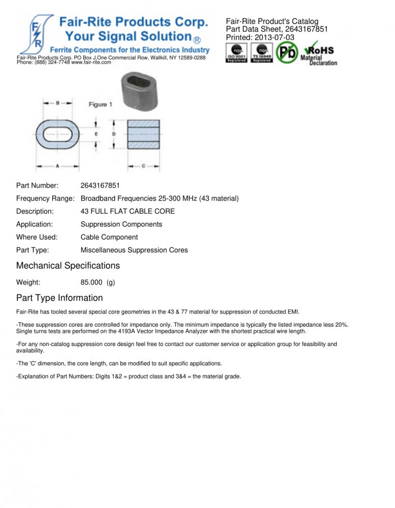 Fair-Rite document page 1