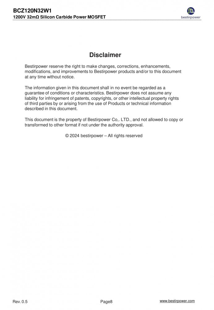 BCZ120N32W1 datasheet page 8
