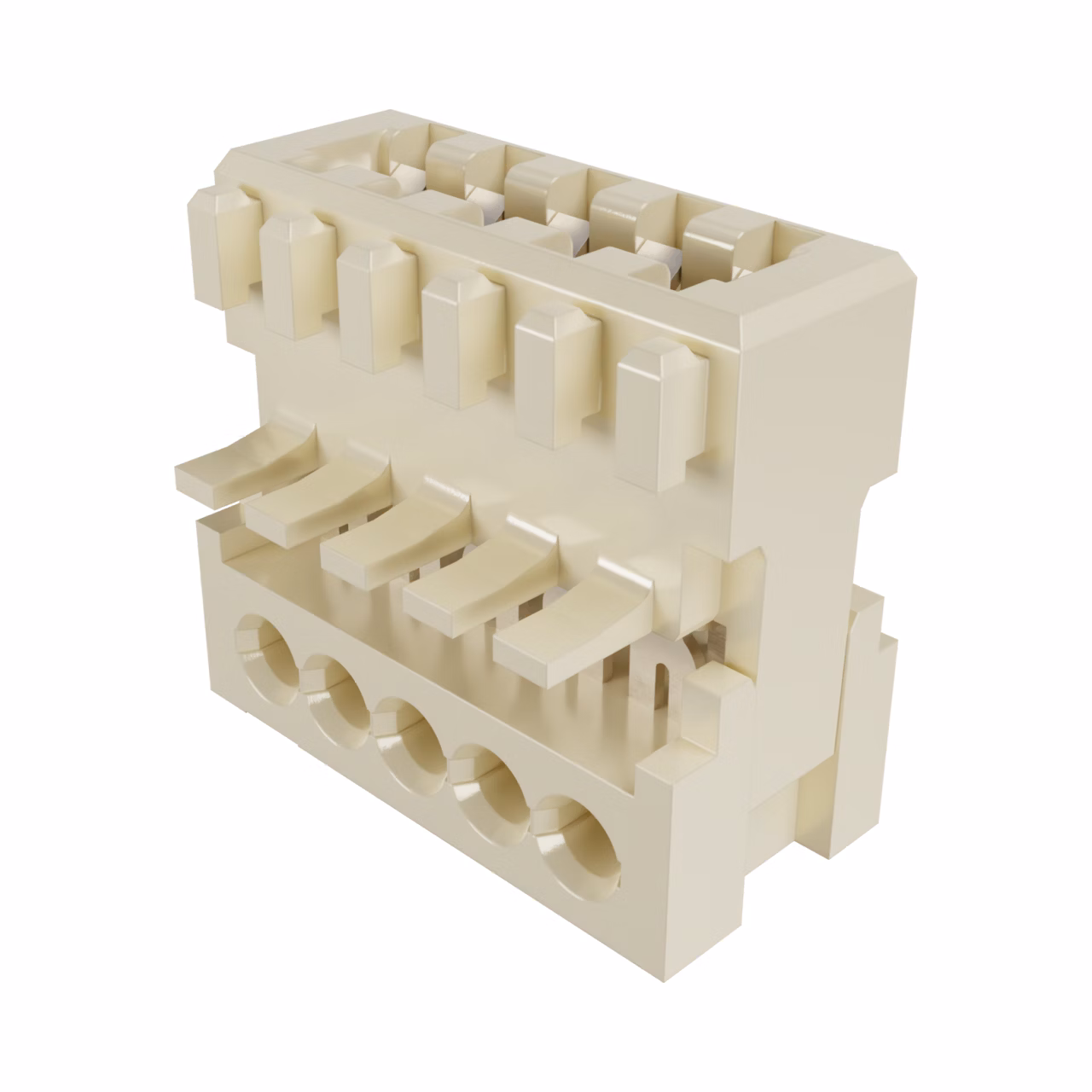 Appli-Mate RAST 2.5 Connector, 2.50mm Pitch, Female, 5 Circuits, No Position Keys Removed, Closed Endwalls, Tin Plating for sale