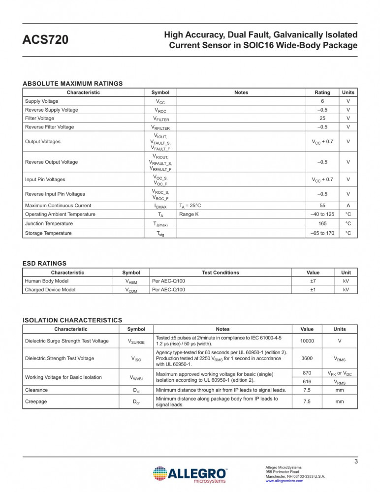 ACS720 datasheet page 3
