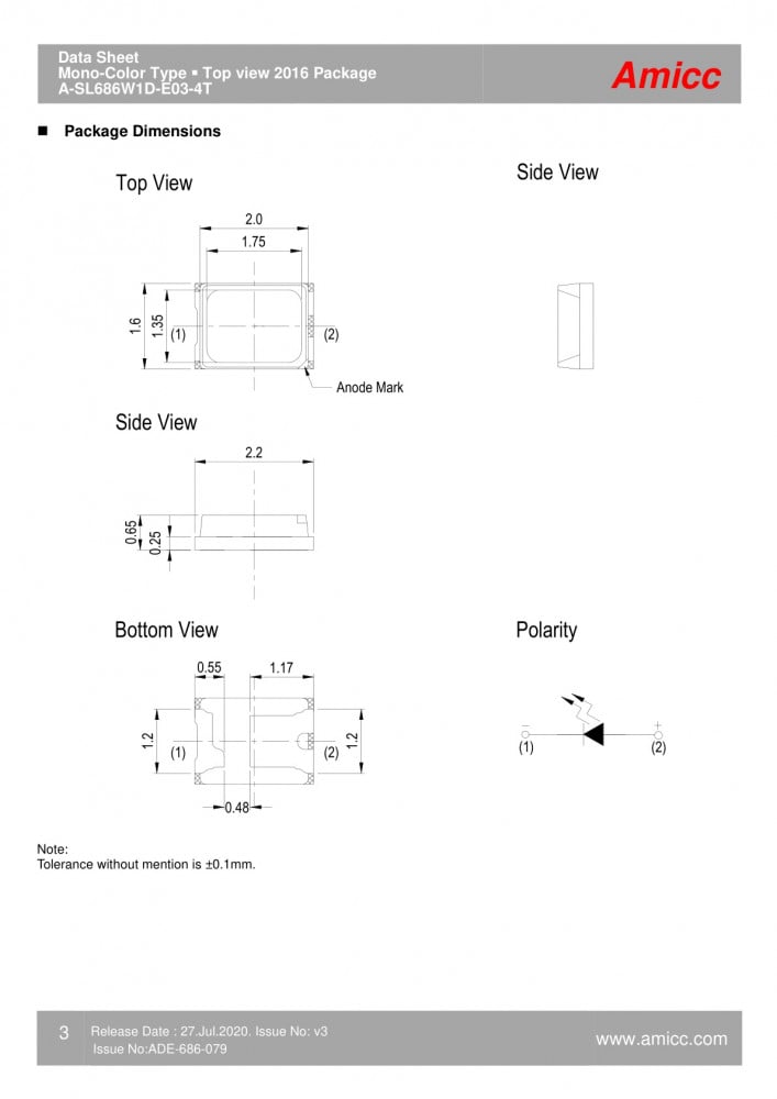 A-SL686W1D-E03-4T dimensions
