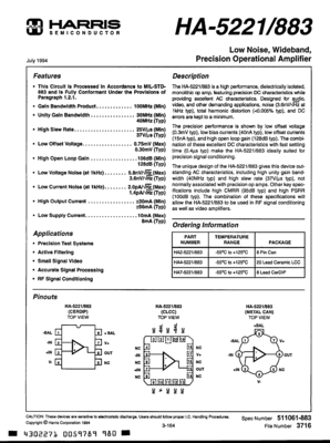 Rochester Electronics HA7-5221/R for sale