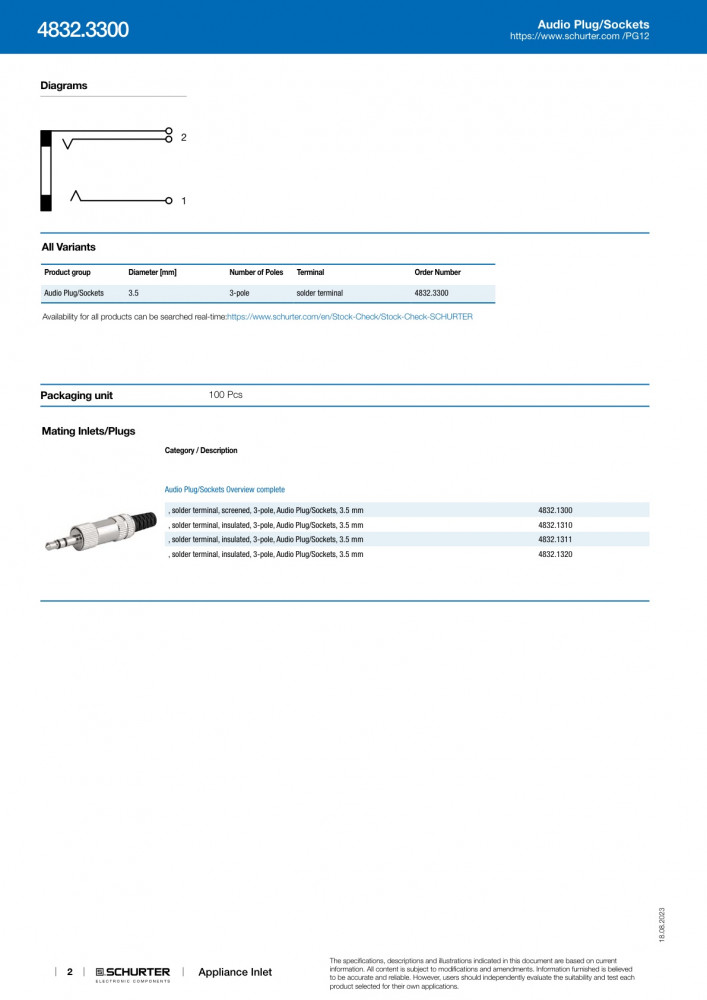 SCHURTER 4832.3300 datasheet page 2