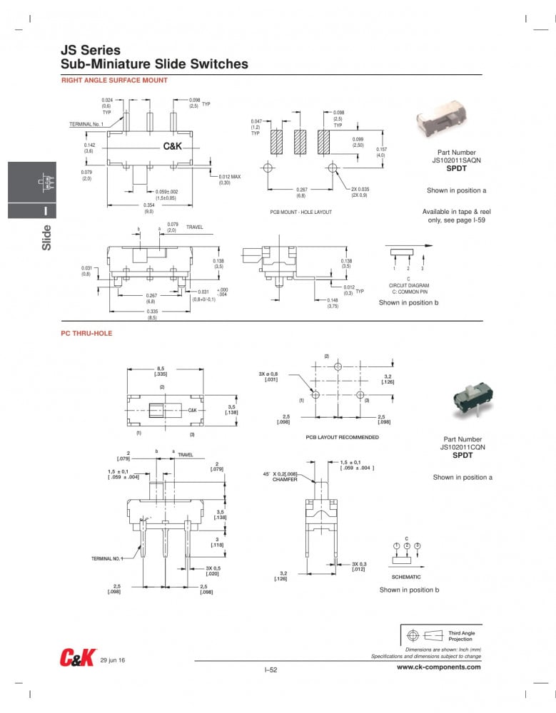 C&K JS Series datasheet page 4