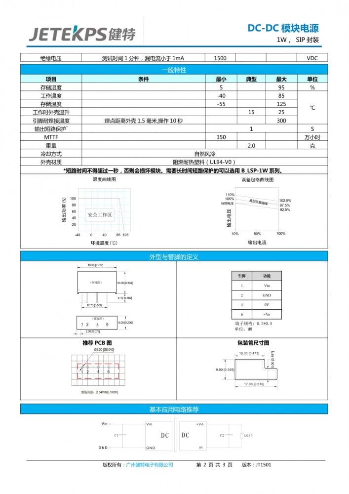 B1205LS-1W datasheet page 2