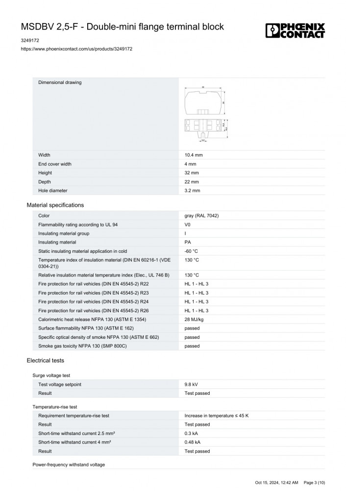 Phoenix Contact 3249172 technical document page 3