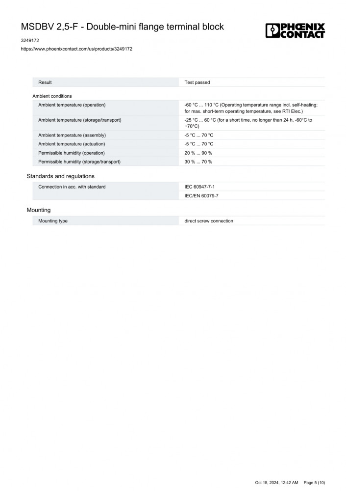 Phoenix Contact 3249172 technical document page 5