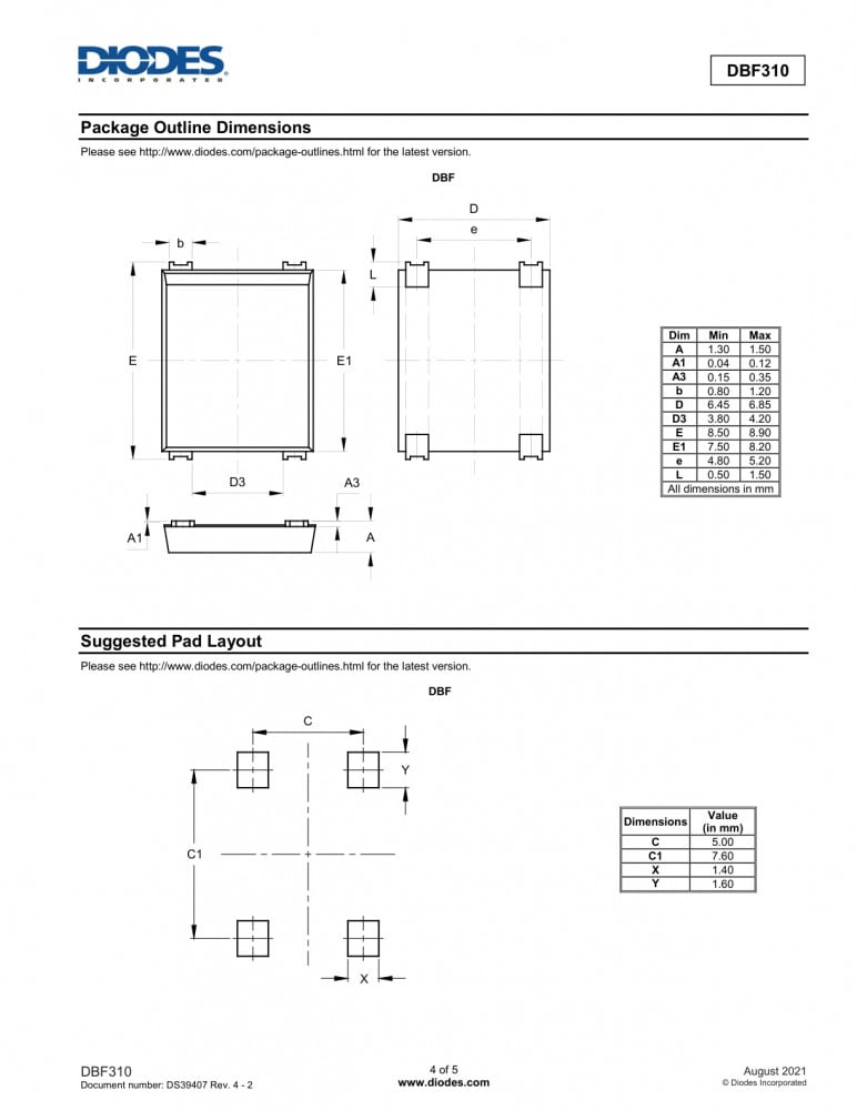 DBF310-13 datasheet page 4
