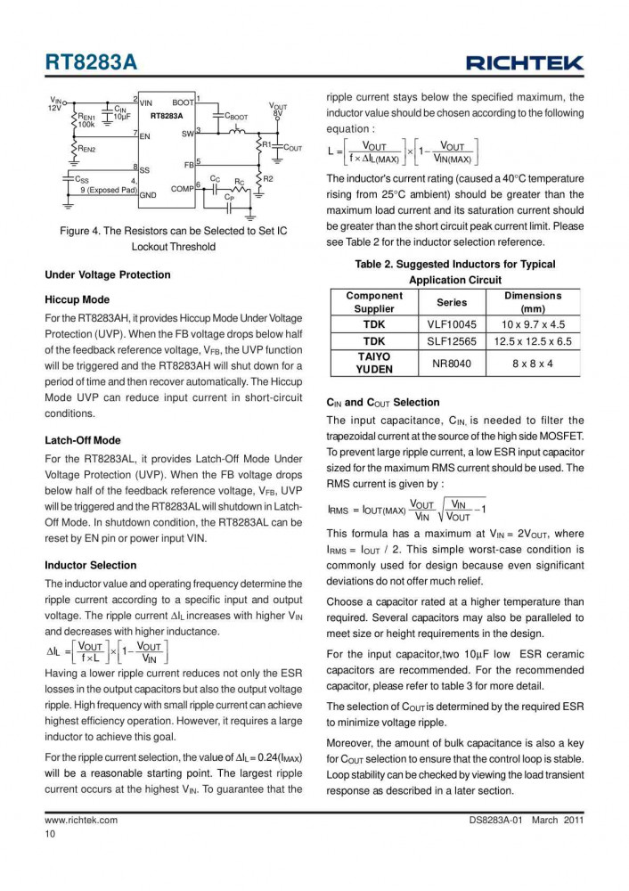RT8283A datasheet page 10