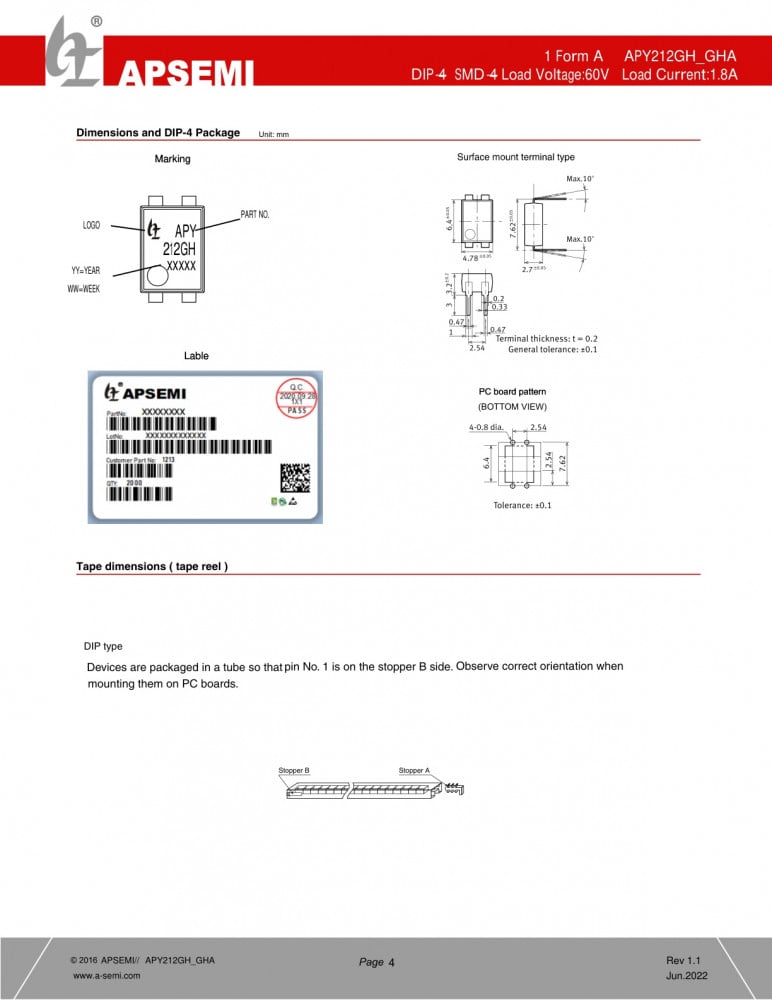 APY212GH datasheet page 4
