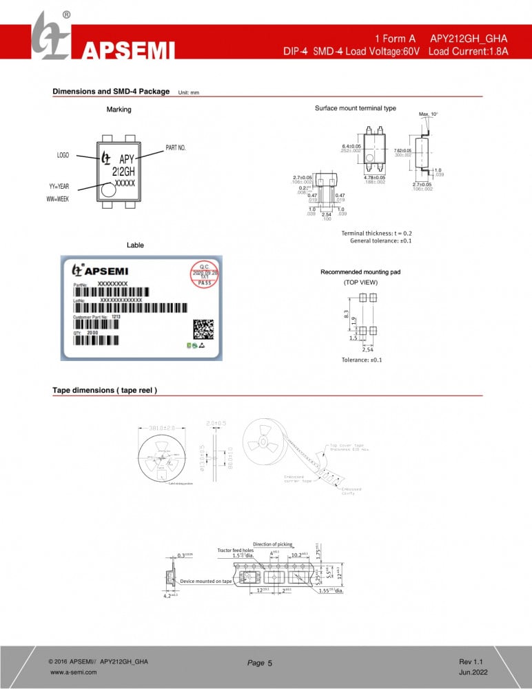 APY212GH datasheet page 5