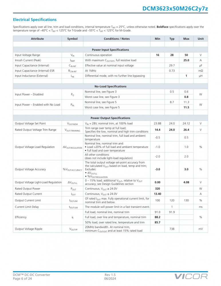 DCM3623T50M26C2M70 technical document page 6