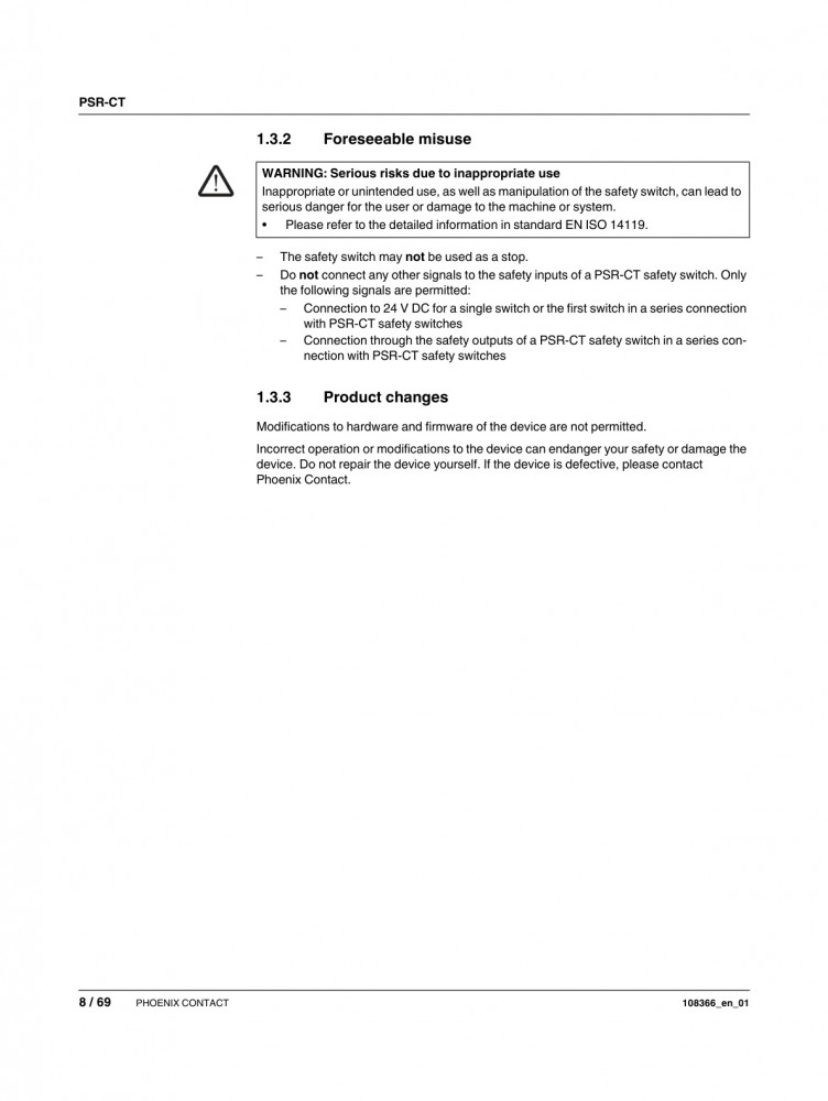 PSR-CT operating instructions page 8