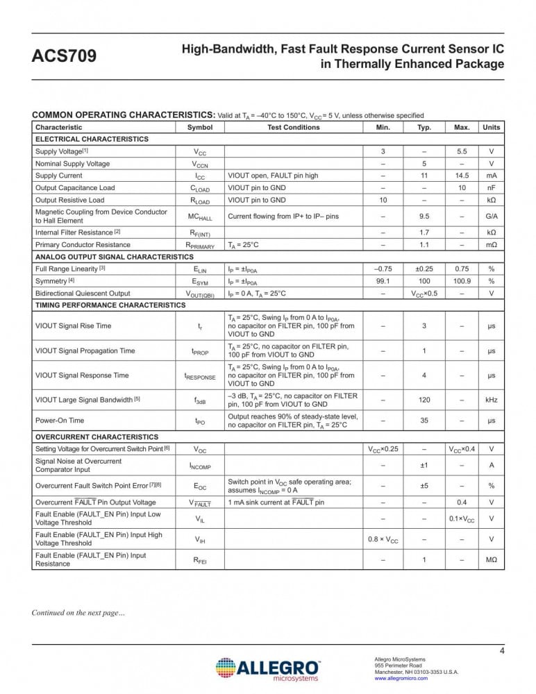 ACS709 datasheet page 4