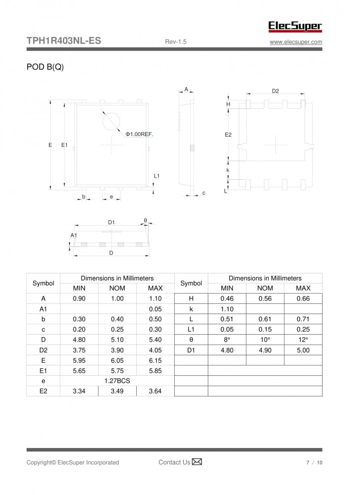 TPH1R403NL-ES datasheet page 7