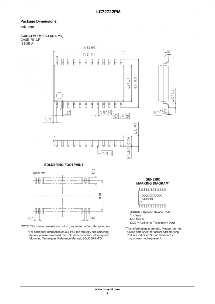 LC72722PM datasheet page 5