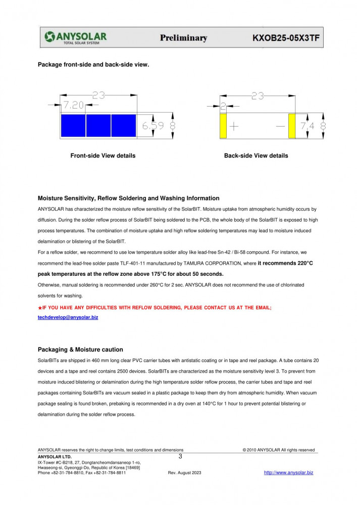 ANYSOLAR KXOB25-05X3TF-TR datasheet page 3